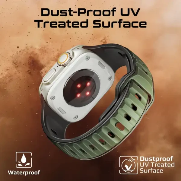 SiliBand-DC Promate Dual-Colour Apple Watch Band with Dust-Proof UV ...